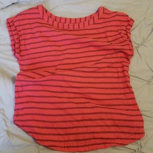 Merona | Tops | Merona Red Striped Top | Poshmark